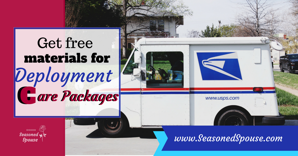 How to send a care package overseas with free materials ~ Seasoned Spouse